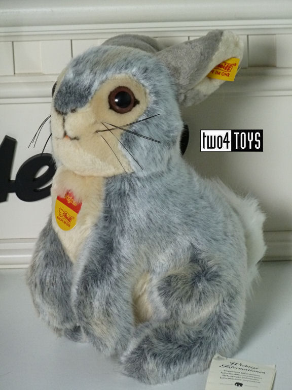 Steiff 082016 SPOTTED GREY RABBIT BUNNY SOFT PLUSH | Two4Toys