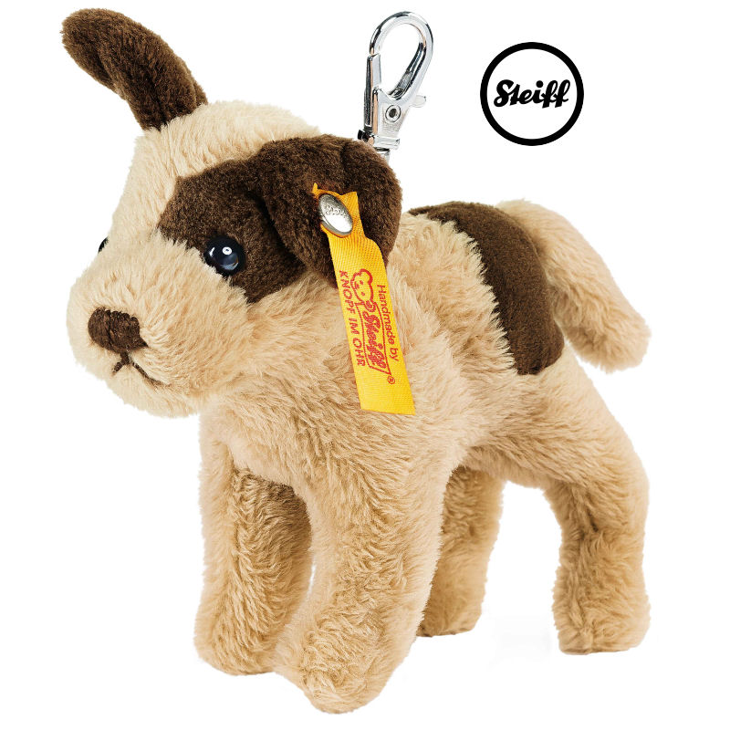 Steiff 112362 STROLCH DOG KEY RING BEIGE BROWN PLUCHE | Two4Toys